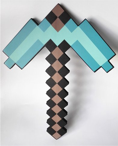 Minecraft Toys Foam Diamond Blue Pickaxe EVA Toys