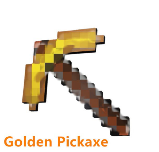 Minecraft Toys Foam Diamond Golden Pickaxe EVA Toys
