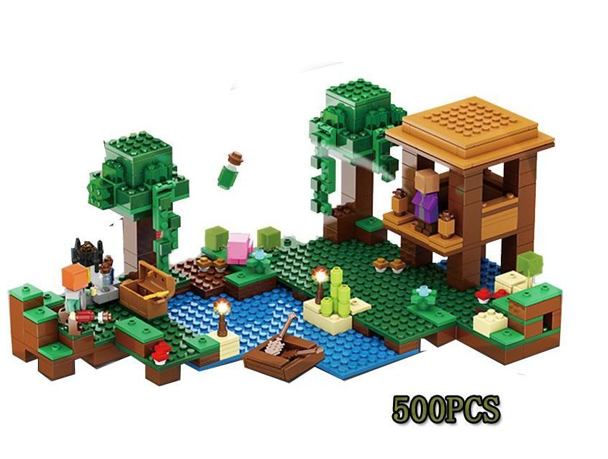 New Lepin 500pcs My World Minecraft The Witch Hut anime Building Blocks ...