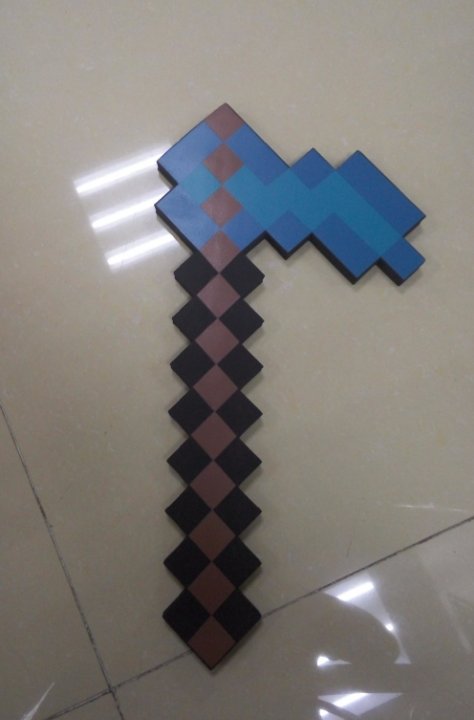Newest Design Game Minecraft Toys Diamond Hoe Minecraft Foam Mosaic hoe ...