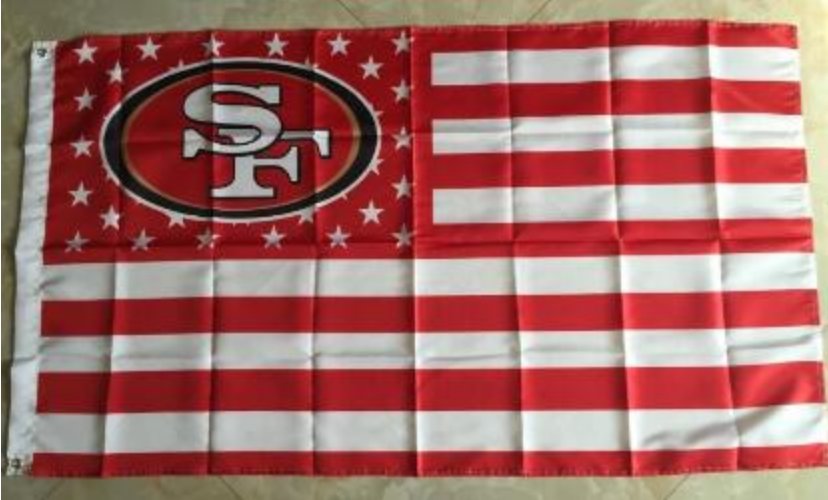 San Francisco 49ers star and stripes flag 90x150cm polyester digital ...