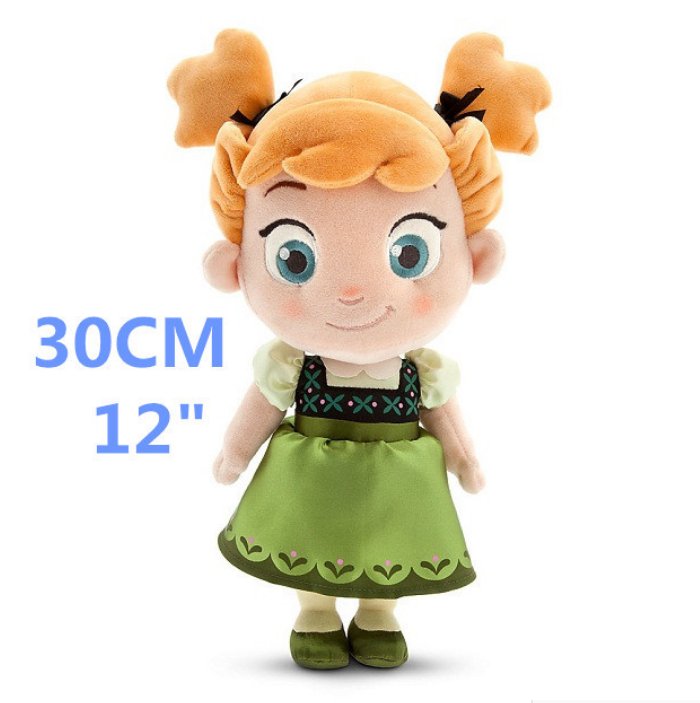 Toddler Anna 30CM Plush Doll Toys Fever Elsa Anna winter spring dress ...