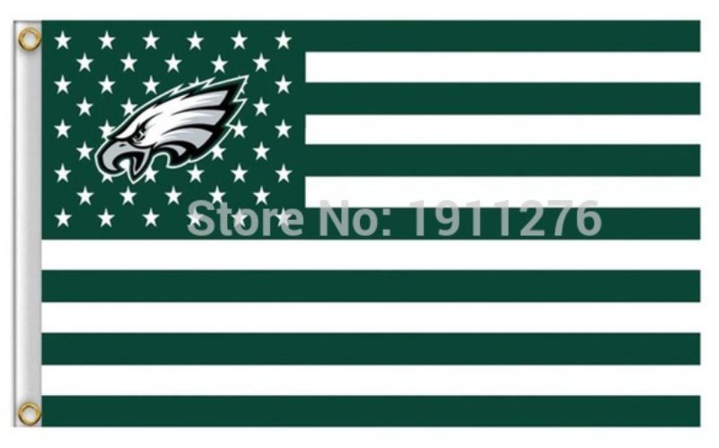 Philadelphia Eagles with modified US Flag Banner Flying Custom flag 3ft ...