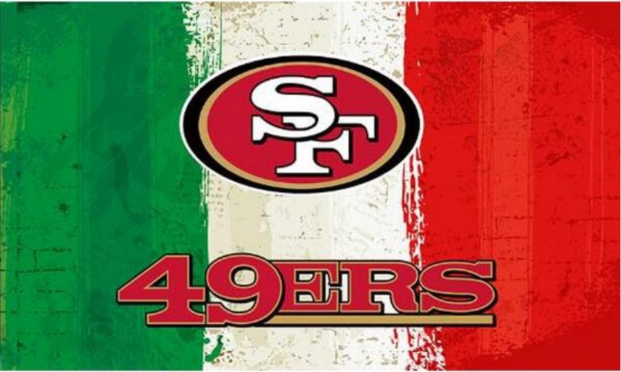 Green white red Stripes San Francisco 49ers flag 3ftx5ft Banner 100D ...
