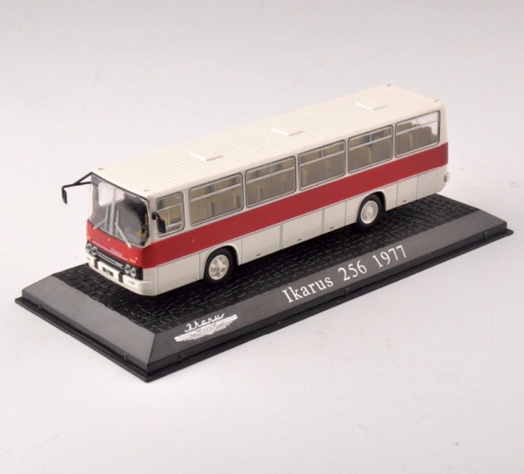 Diecast White Ikarus 256 1977 Bus Vehicles Car Model Toy