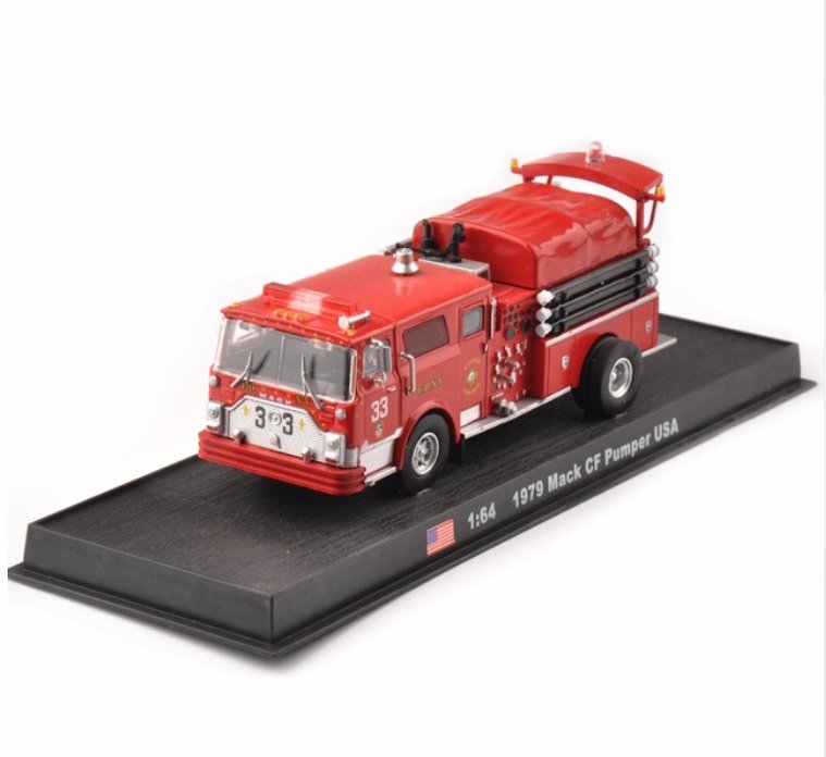 MACK Diecast Truck 1:64 Scale Cars Toy Metal Truck Model Red Container ...