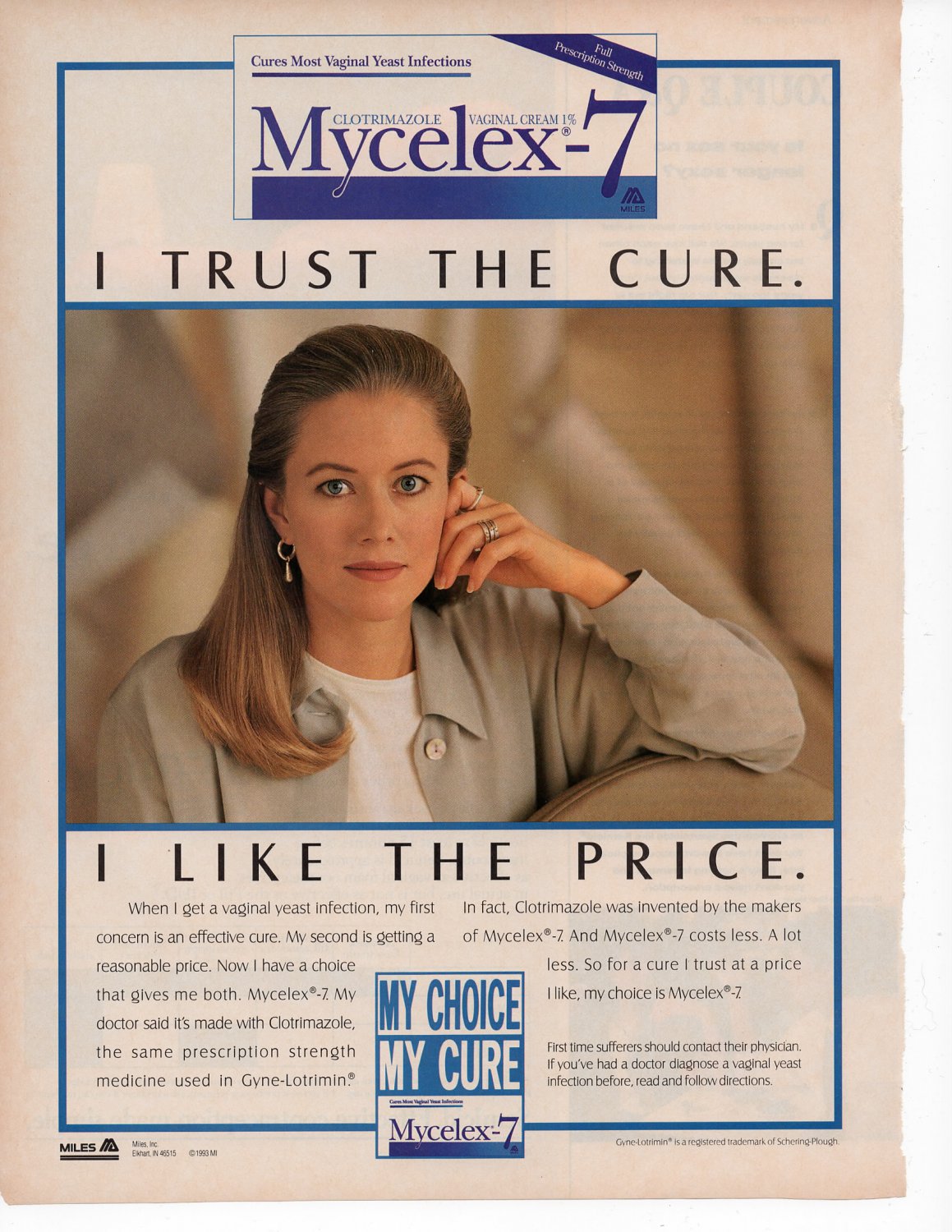 Mycelex 7 vintage Magazine Print Ad March 1993