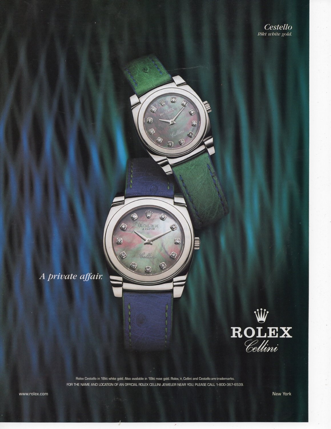 Rolex Watch vintage Magazine Print Ad July 2004