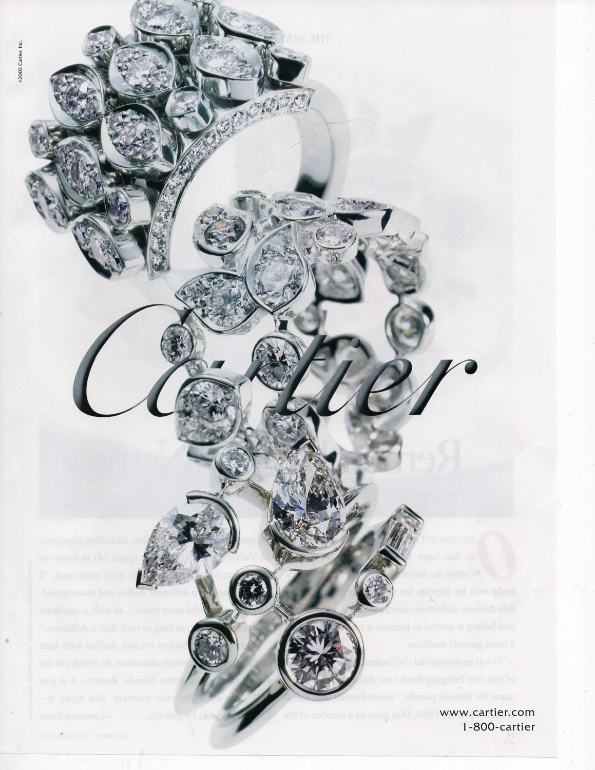 Cartier vintage Magazine Print Ad October 2002