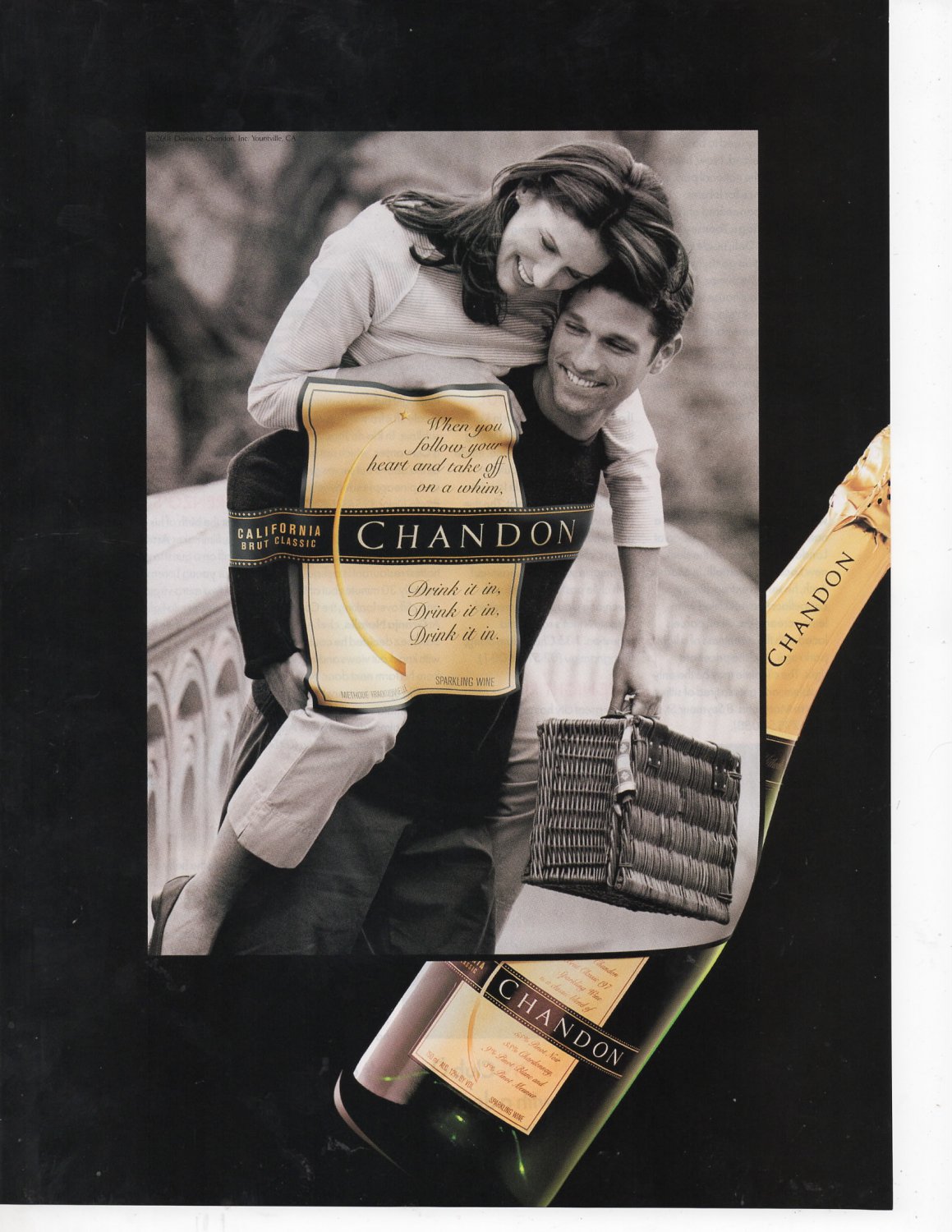 Chandon vintage Magazine Print Ad October 2002
