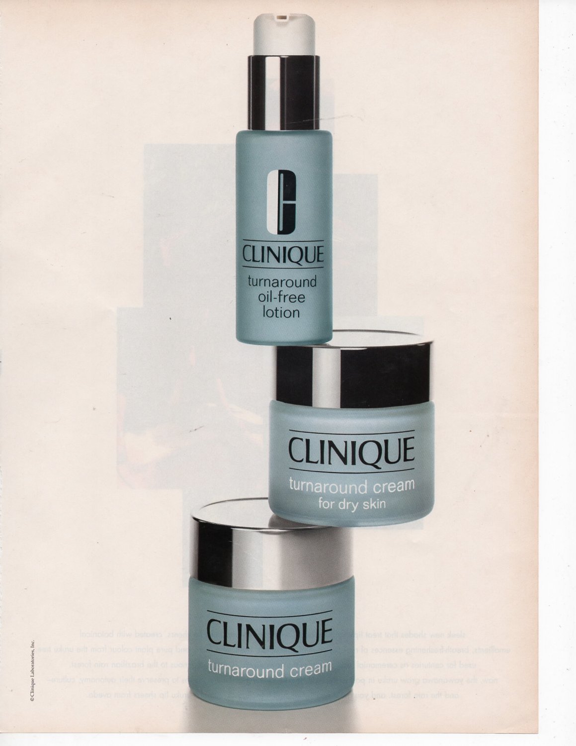 Clinique vintage Magazine Print Ad April 1996