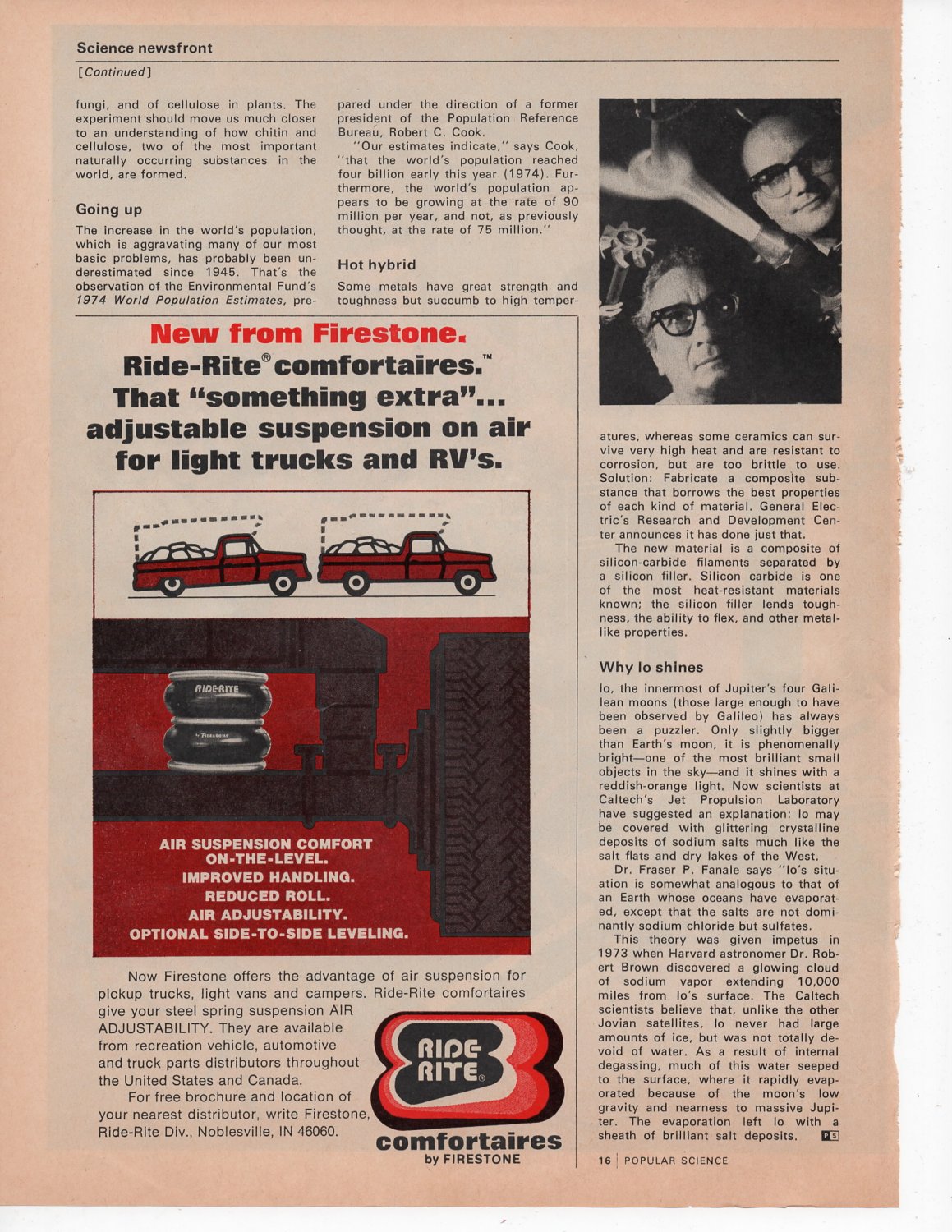Firestone vintage Magazine Print Ad February 1975