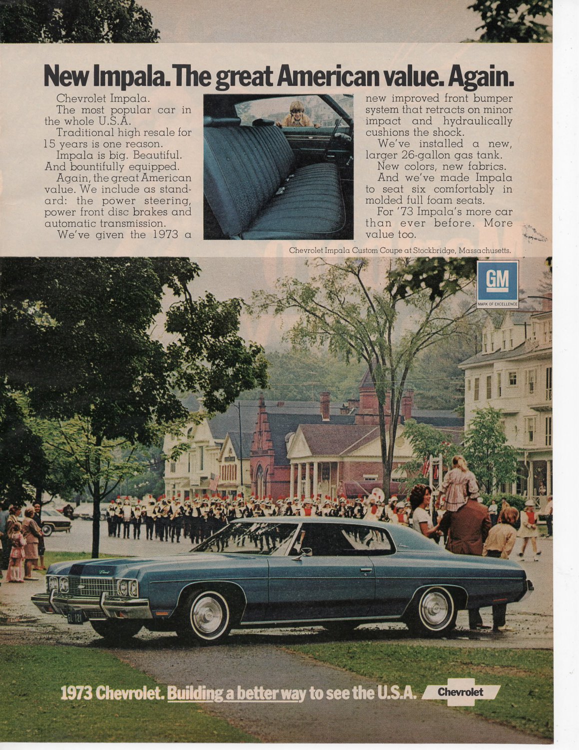 Chevy Impala vintage Magazine Print Ad October 1972