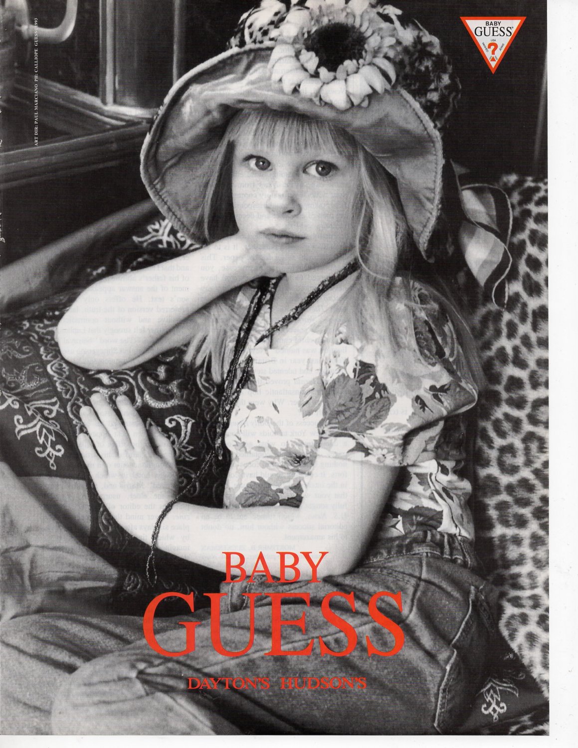 Baby Guess vintage Magazine Print Ad December 1993