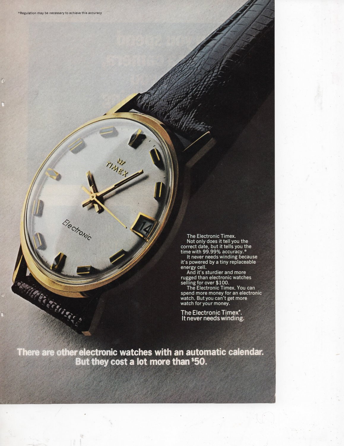 Timex Watch vintage Magazine Print Ad November 1969