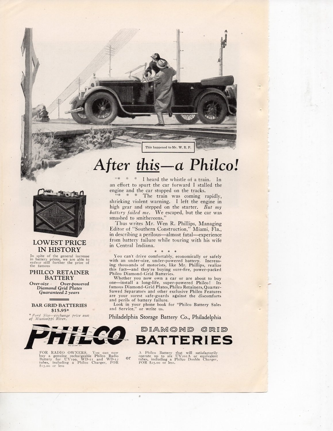 Philco Batteries vintage Magazine Print Ad March 1924