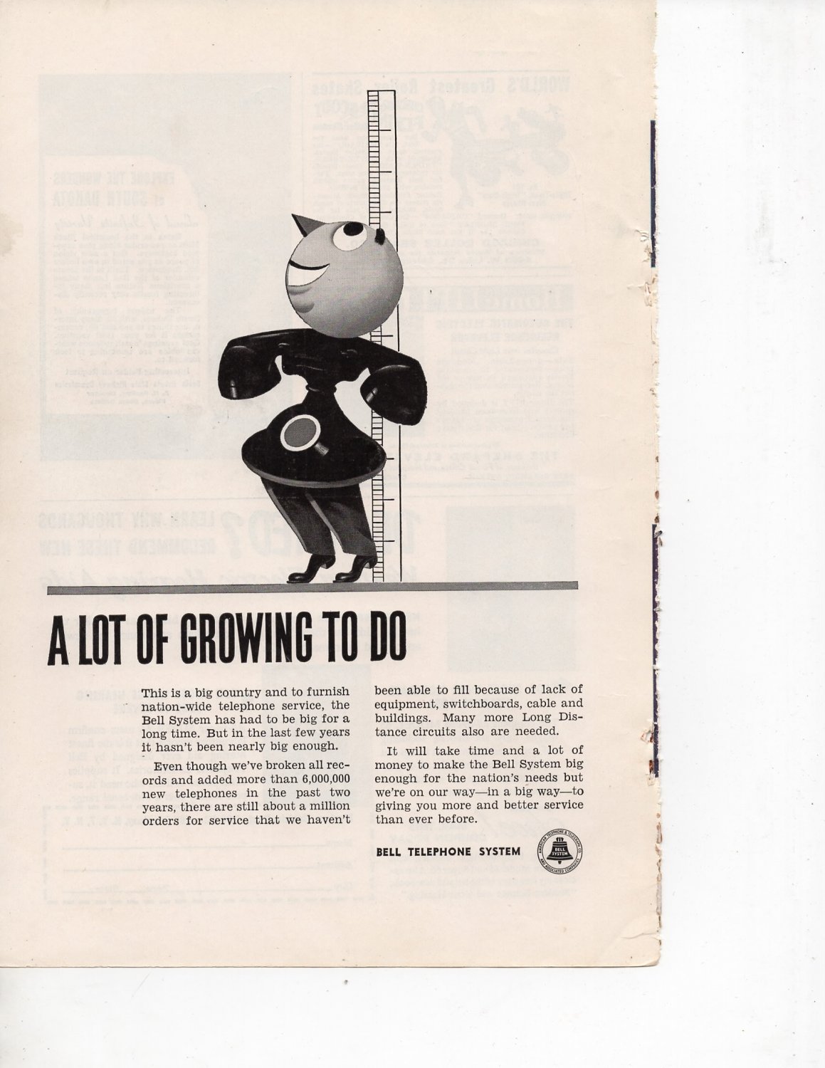 Bell Telephone vintage Magazine Print Ad March 1948