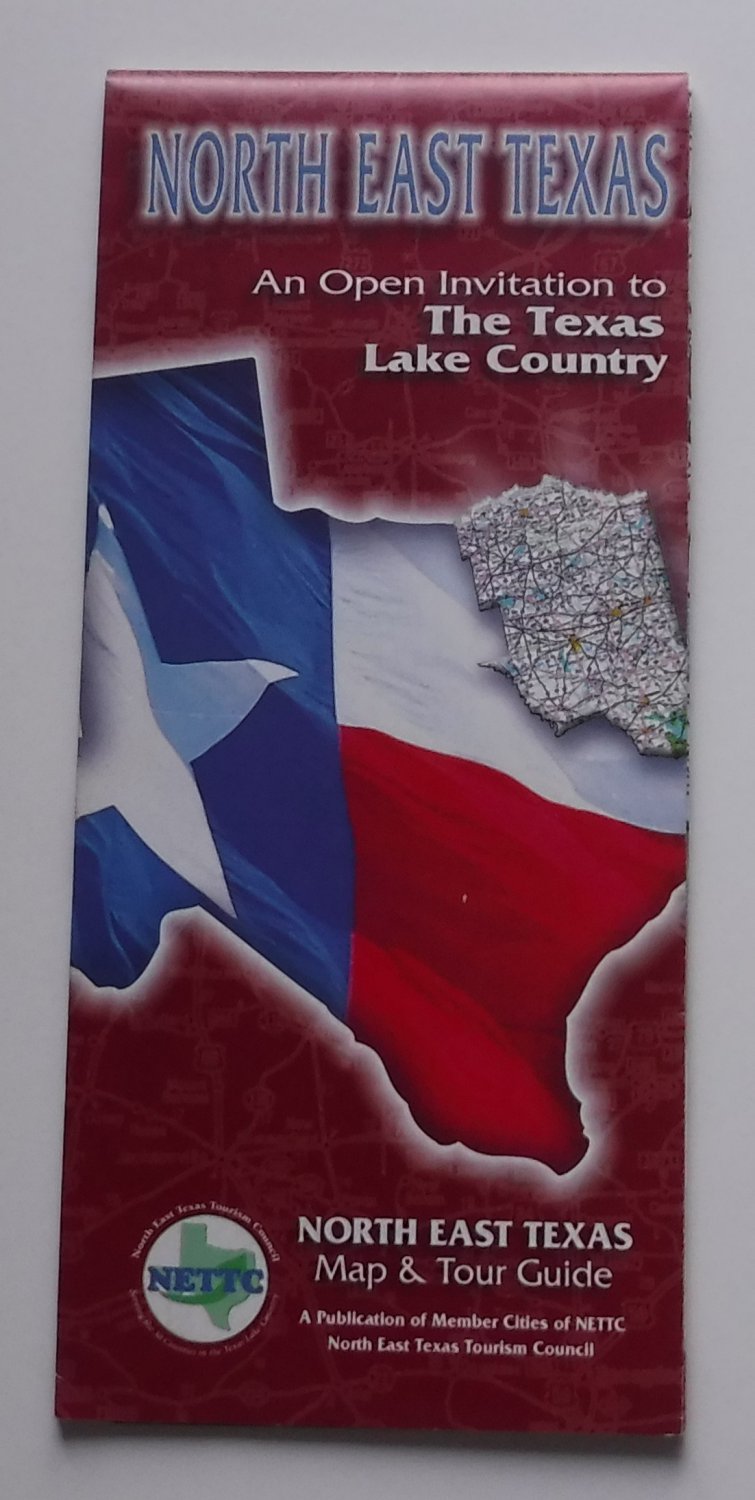 Folding Road Map North East Texas Map & Tour Guide