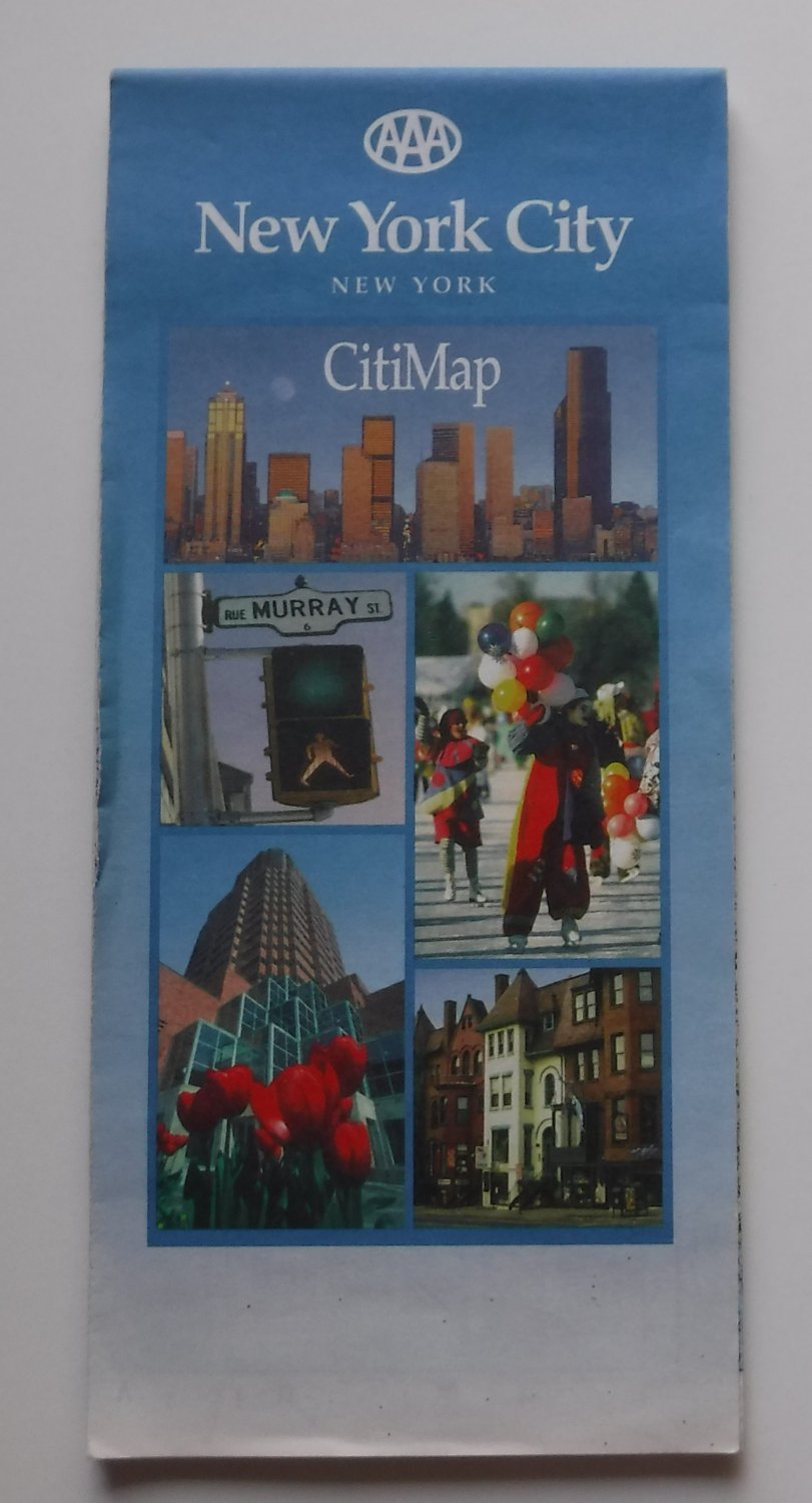 AAA 1997-1998 Edition Folding Road Map New York City Citimap