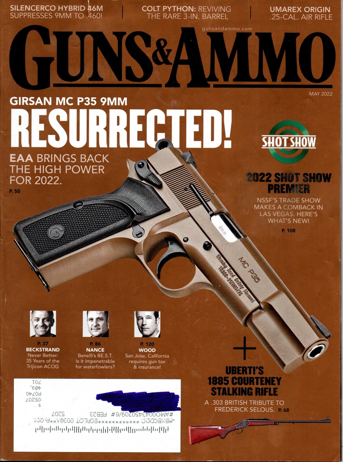 Guns & Ammo Magazine May 2022 Girsan MC P35 9mm Resurrected!