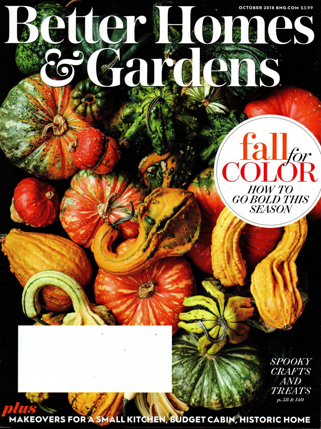 Better Homes & Gardens Magazine October 2018 Fall for Color Go Bold ...