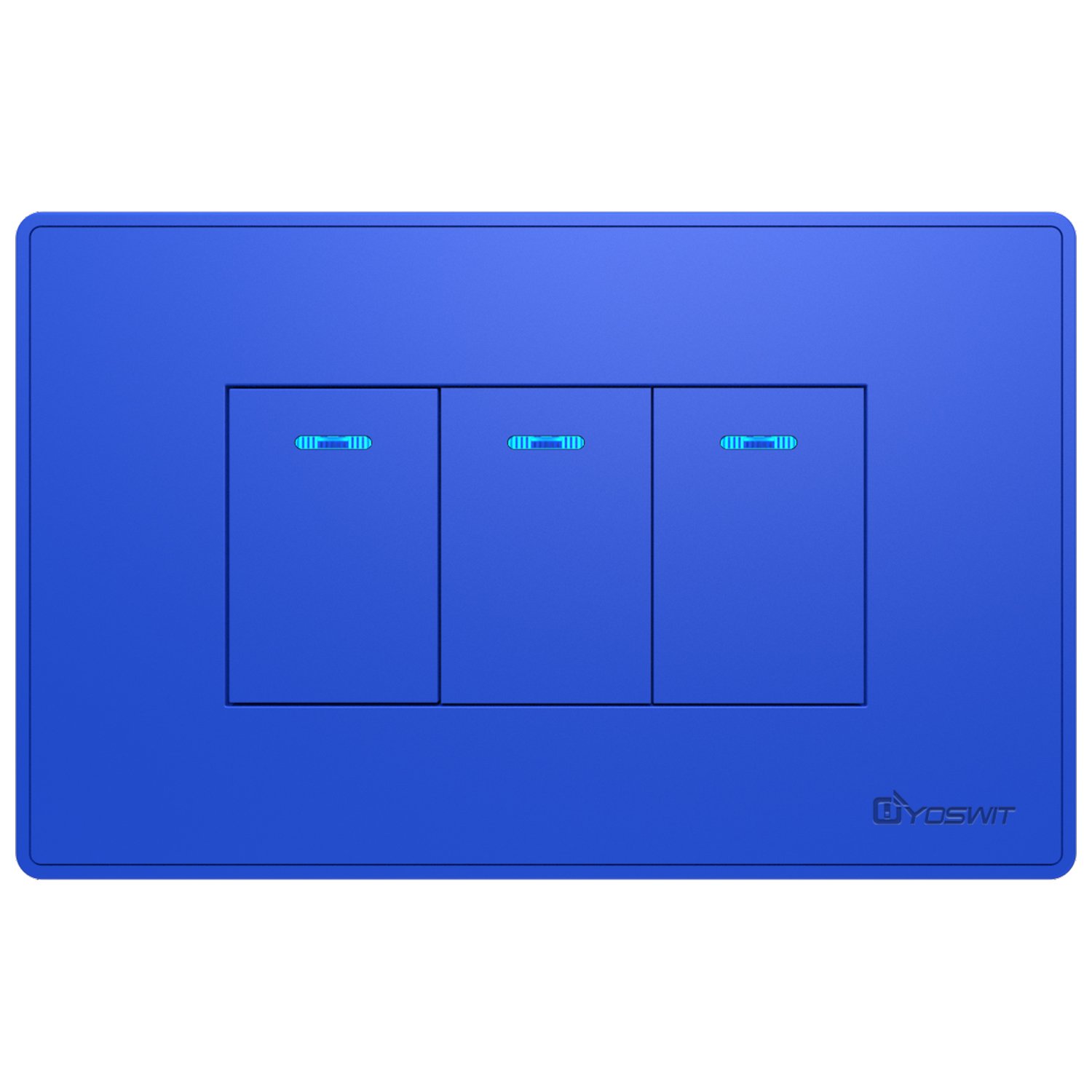 Bluetooth Smart On/Off Switch 3 Gangs (Socket 118) Blue