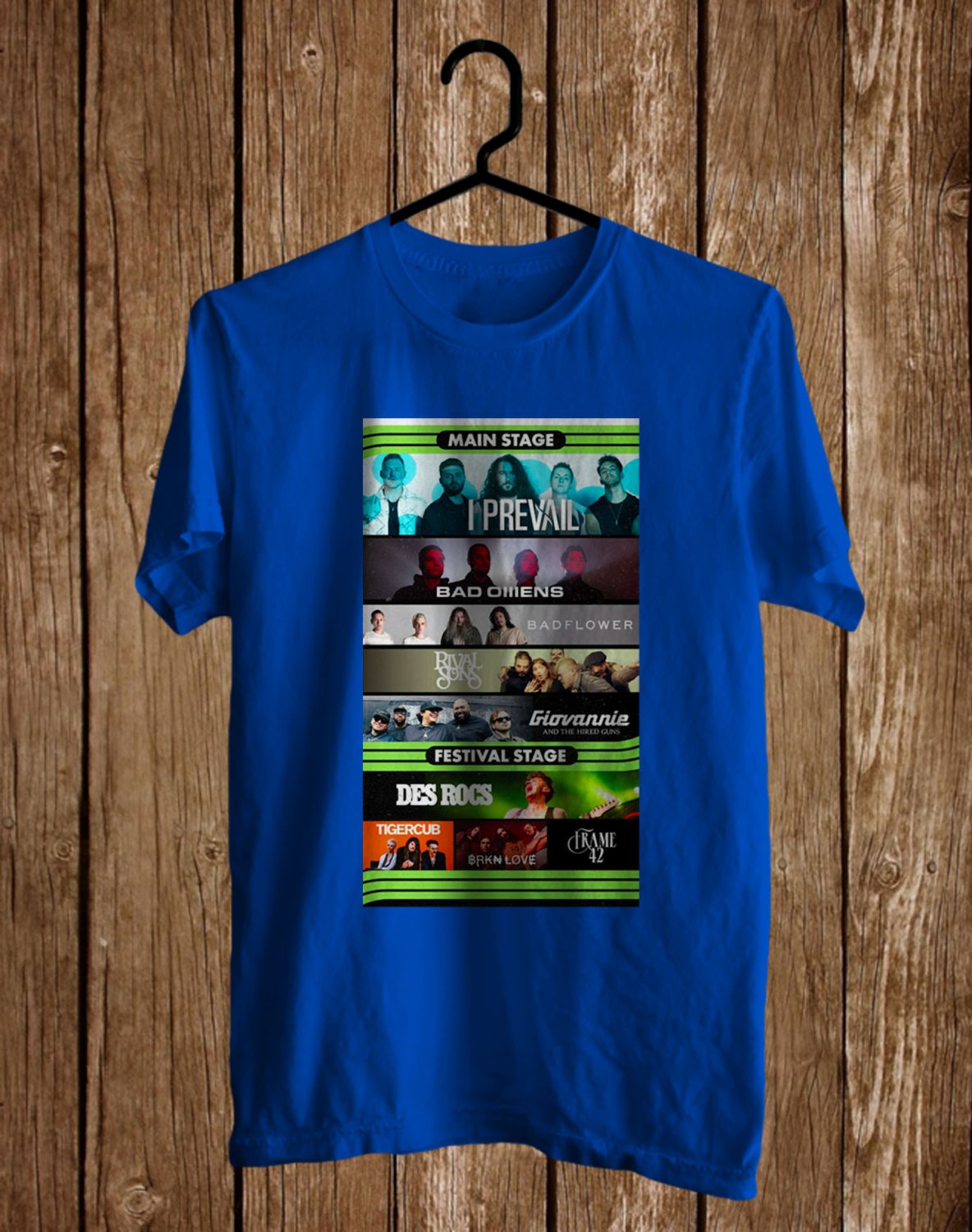 RIFF FEST MUSIC FESTIVAL LINEUP 2023 FRONT SIDE BLUE TEE ADL01