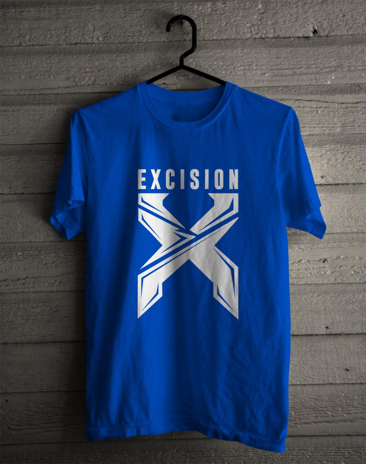 EXCISION LOGO FRONT SIDE BLUE TEE ADL01