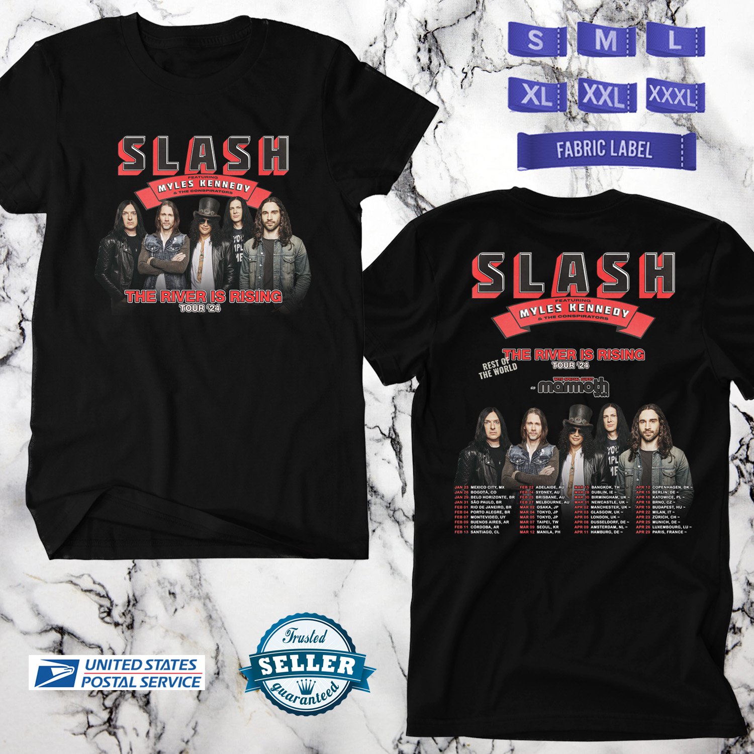 SLASH w MYLES KENNEDY THE RIVER IS RISING TOUR 2024, SLASH TOUR, SLASH ...