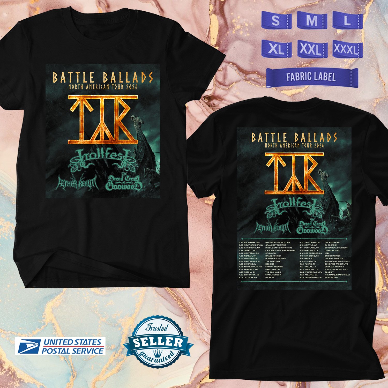 TRY BAND BATTLE BALLADS TOUR 2024, TRY BAND TOUR, TRY BAND T SHIRT,UNISEX TEE ADL01