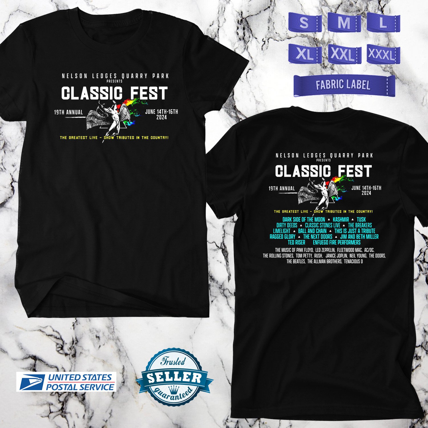 NELSON LEDGES QUARRY PARK:CLASSIC FEST 2024, CLASSIC FEST, UNISEX TEE ADL01