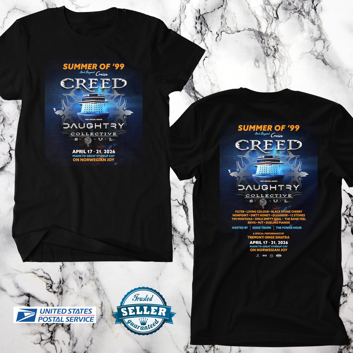 CREED SUMMER OF 99 BEYOND CRUISE TOUR 2026, CREED, CREED FANS TEE ...