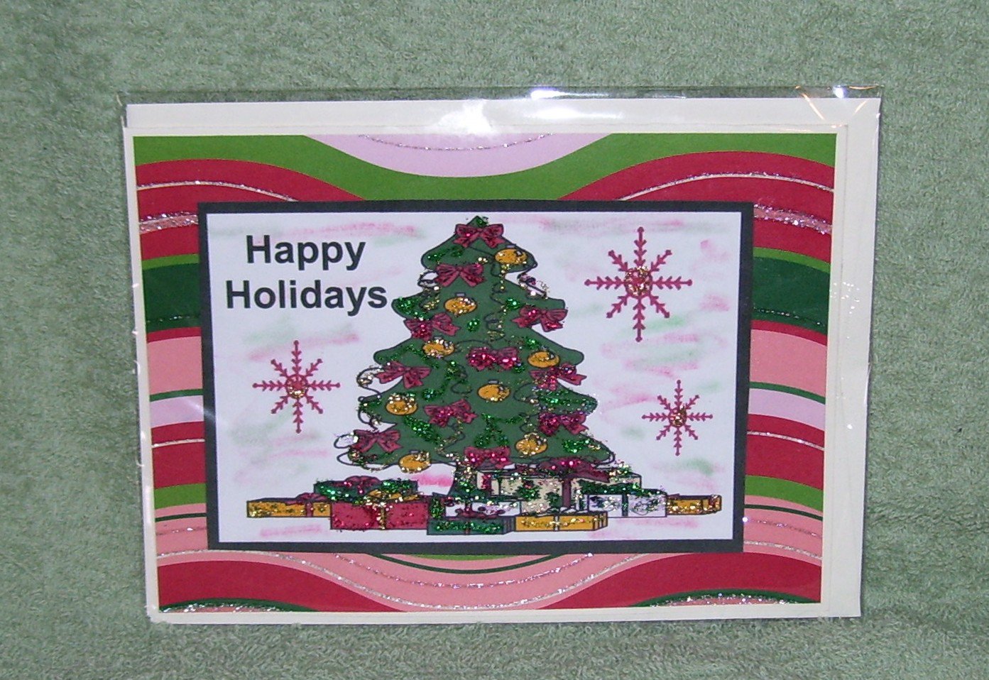 Happy Holidays Christmas Tree - 5x7" Greeting Card with envelope