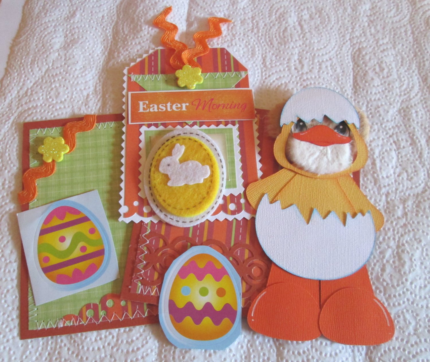 Easter Morning Tear Bear Duck c4 - Mat Set
