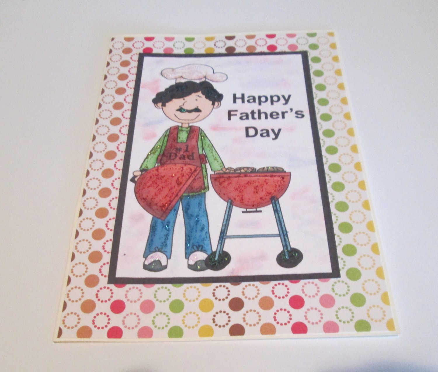 Happy Fathers Day Grill - 5x7" Greeting Card with envelope