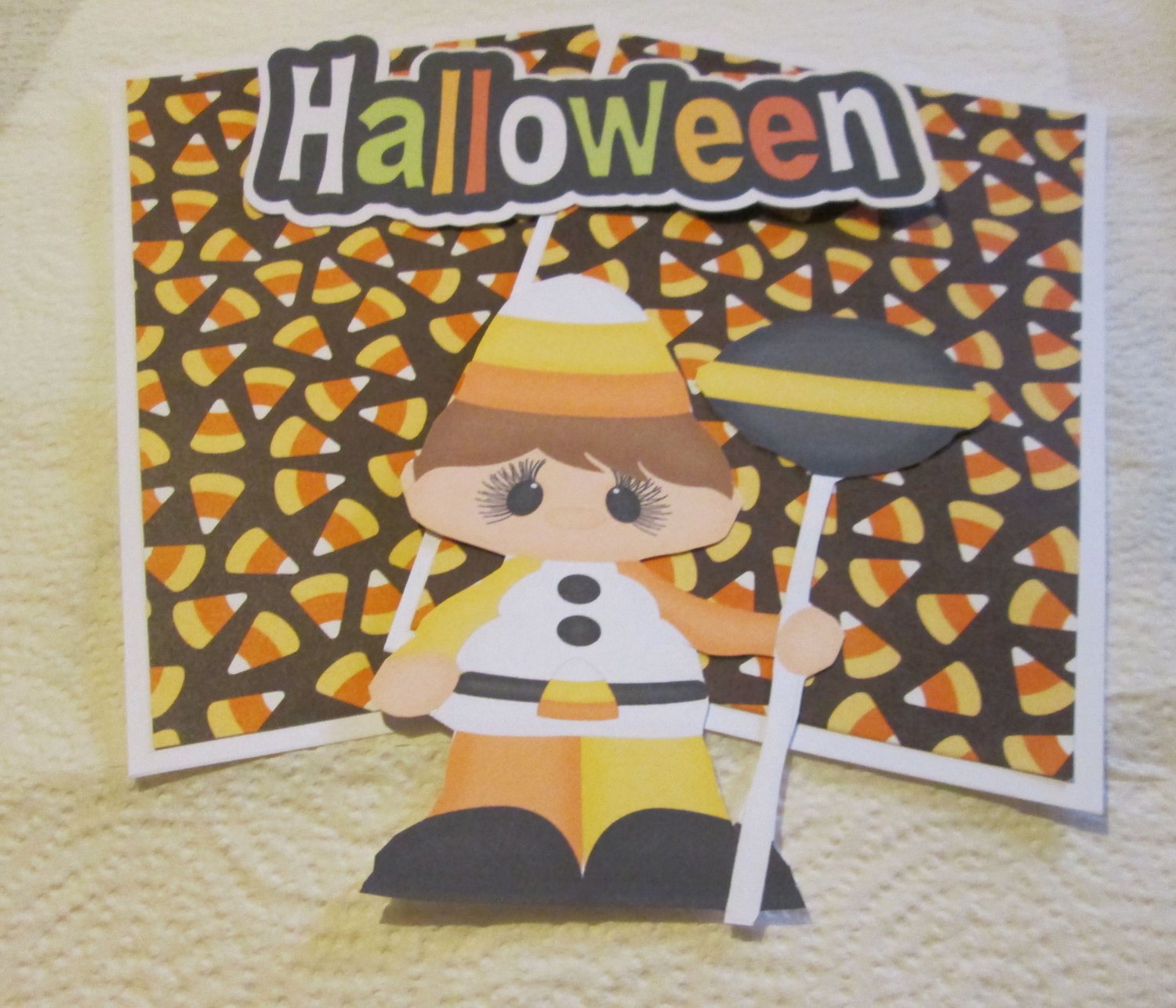 Halloween Candy Corn Boy - Mat Set