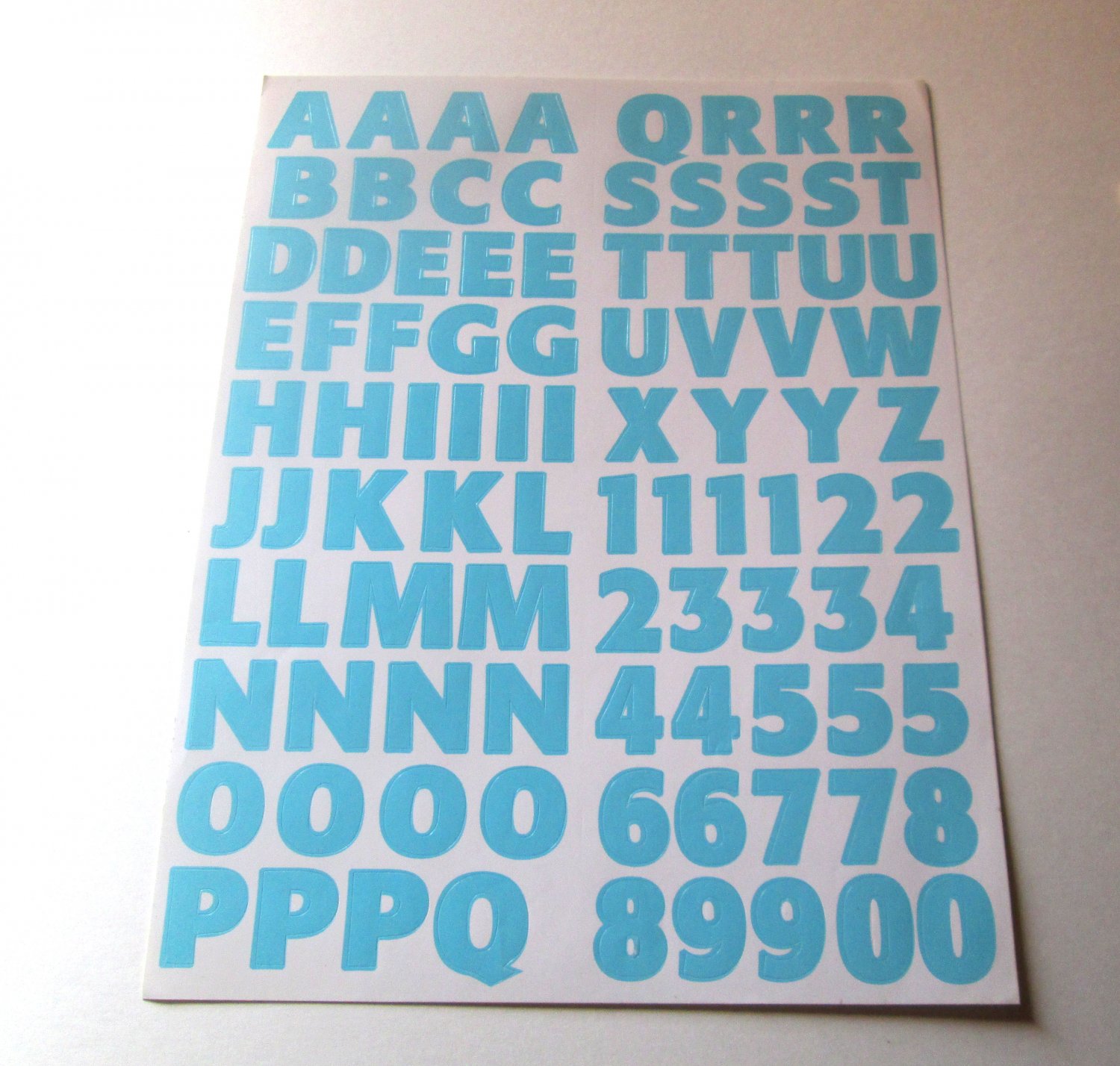 Aqua Alphabet Stickers