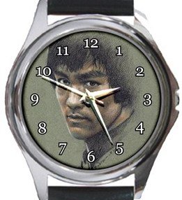 Bruce Lee Round Metal Watch