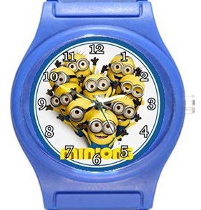Love Minions Blue Plastic Watch