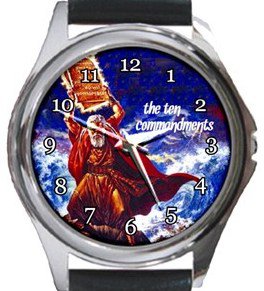 The Ten Commandments Round Metal Watch