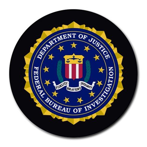 FBI Logo Heat-Resistant Round Mousepad
