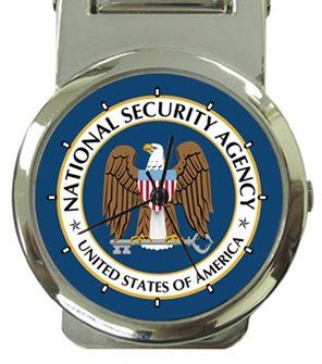 National Security Agency NSA Logo Money Clip Watch