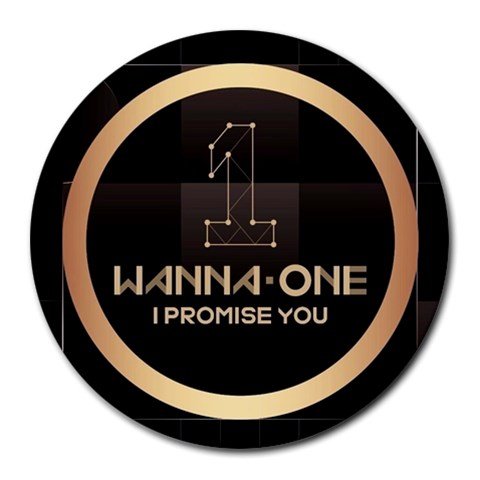 Wanna One Logo Kpop Heat-Resistant Round Mousepad