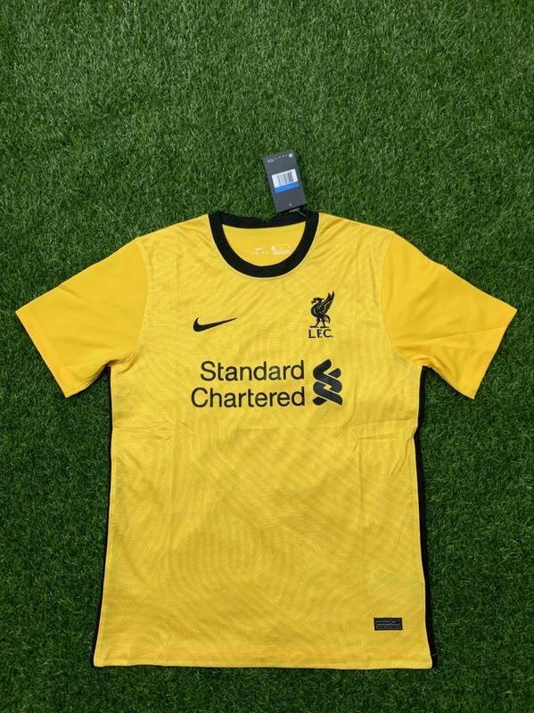 Liverpool 2020/21 Goalkeeper Jersey Soccer Yellow BNWT Free Shipping