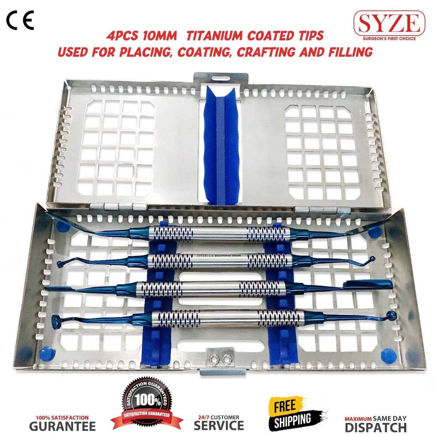 Dental Instruments Implant Bone Graft Compactor Carrier Sterilization ...