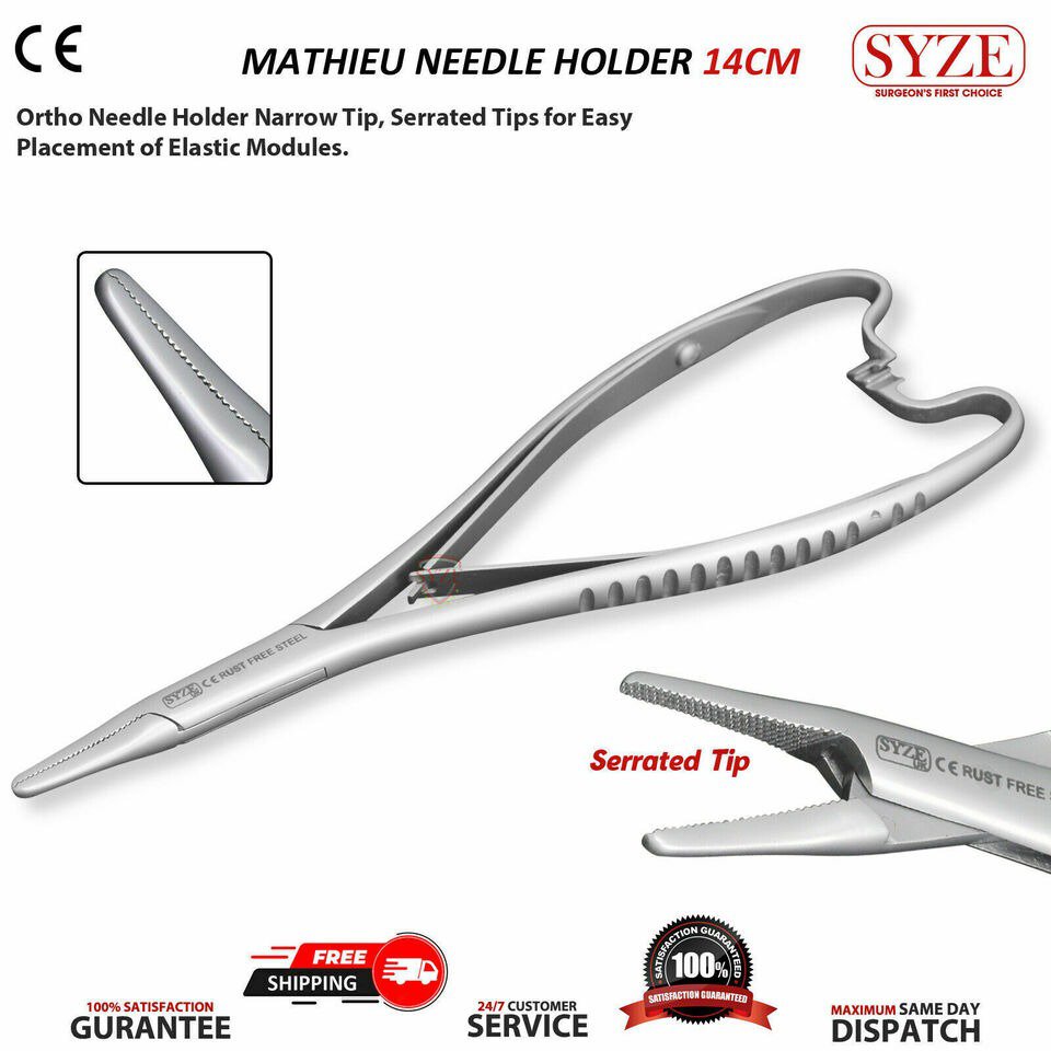 Ortho Mathieu Needle Holder Forceps Narrow Tip 13CM