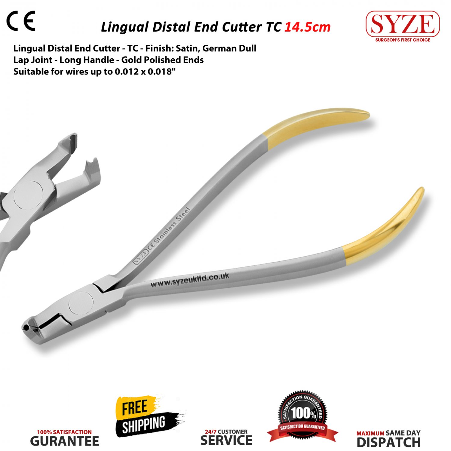Orthodontic Lingual Distal End Cutter Posterior Pliers TC Dental ...
