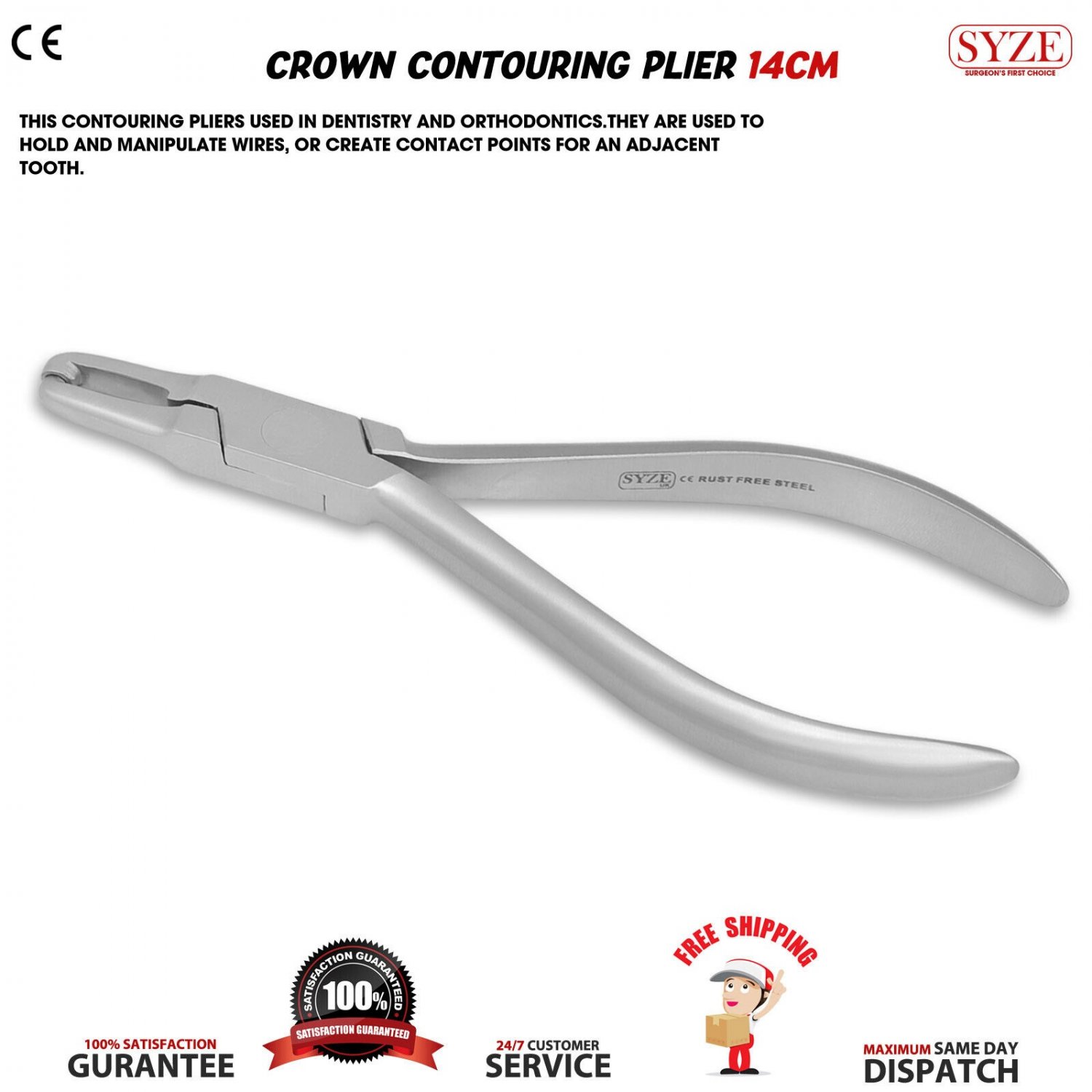 Dental Crown and Band Contouring Pliers Stainless Steel Orthodontic ...
