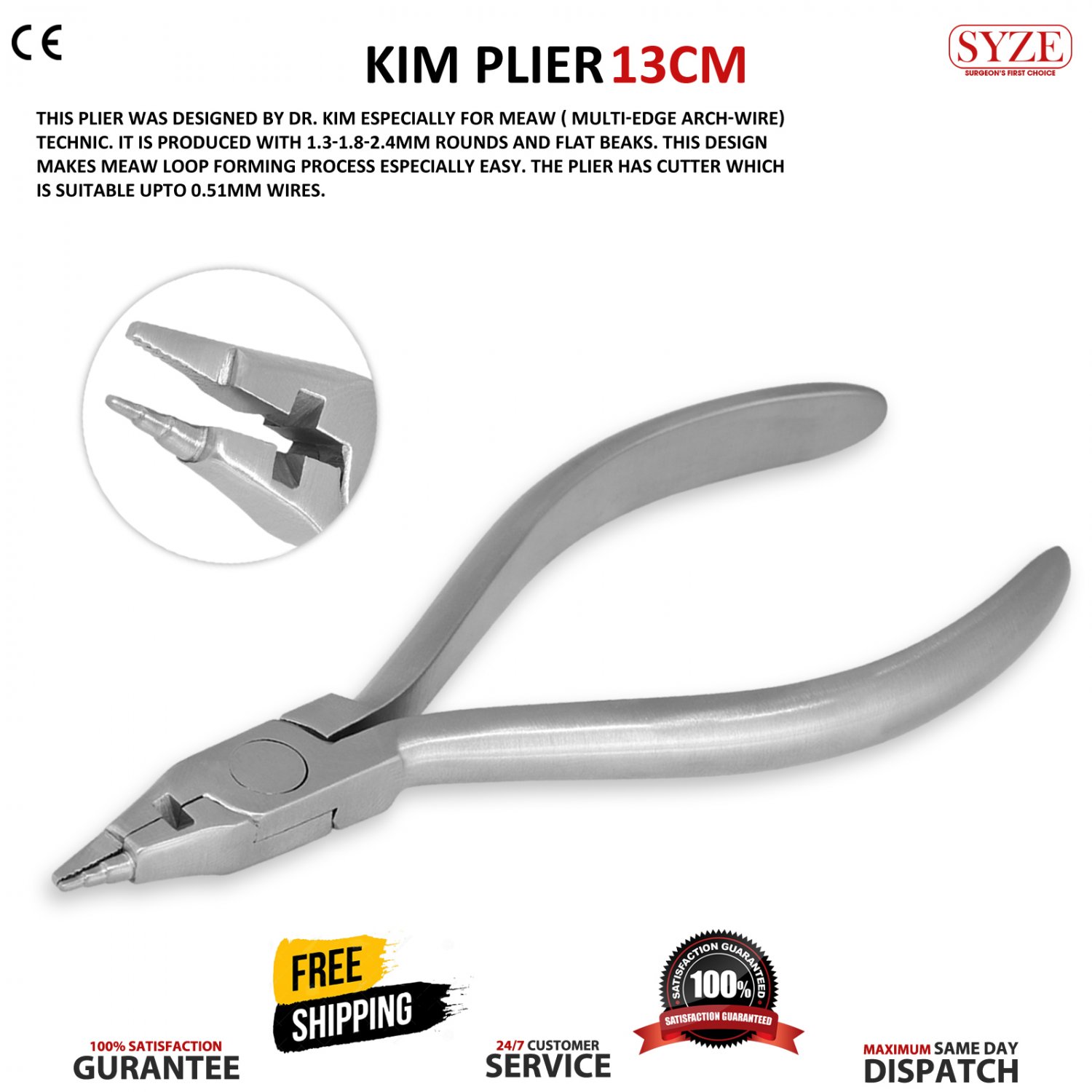 Dental Kim Plier Loop Forming Multi Edge With Cutter Orthodontic ...