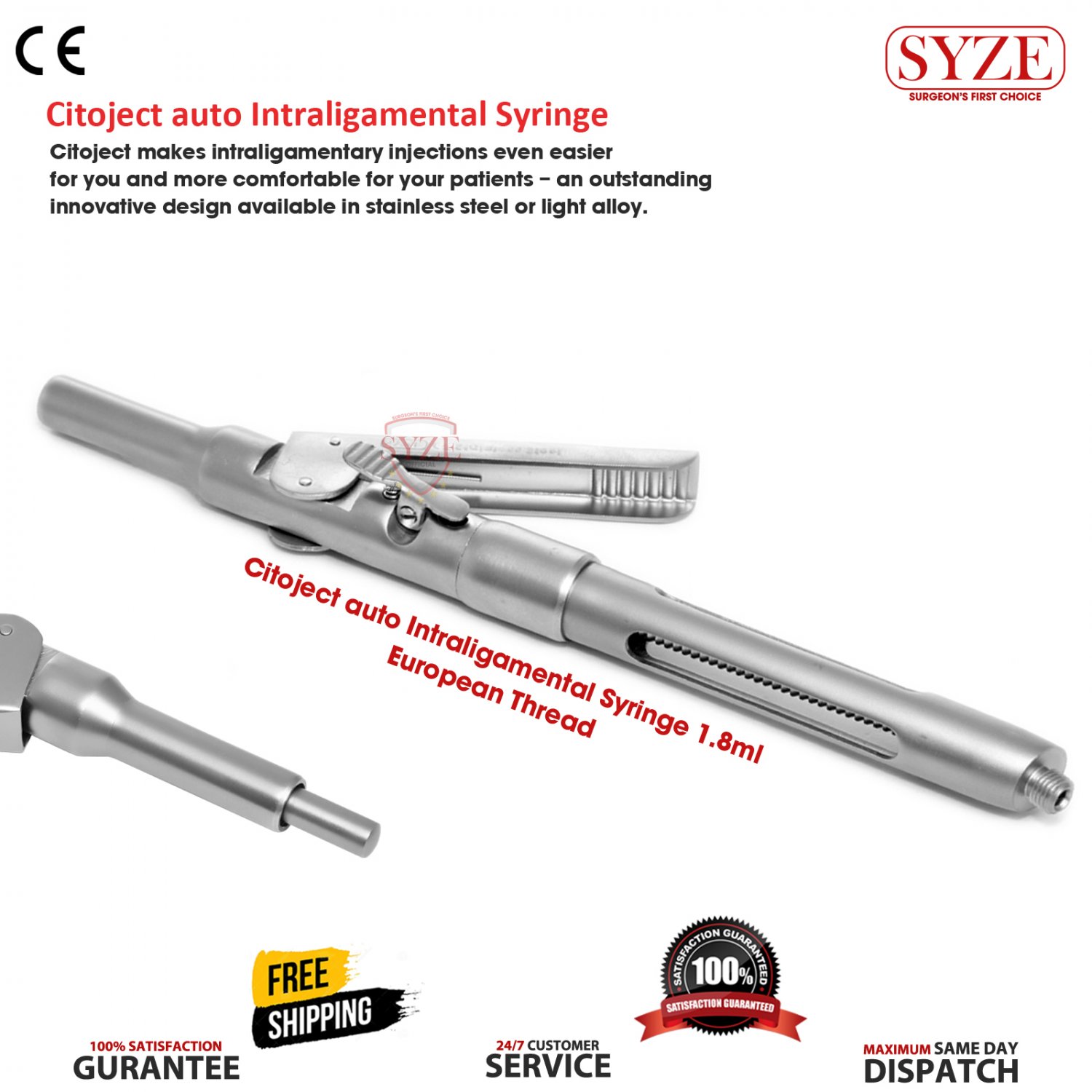 Dental Citoject auto Intraligamental Syringe 1.8ml Injections Lab ...